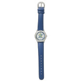 Heath name meaning letter H crest bear blue Watch | Zazzle