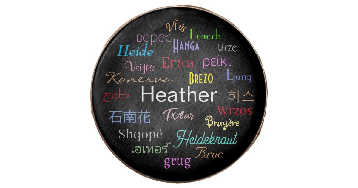 Heather Around the World In Black Chocolate Covered Oreo | Zazzle