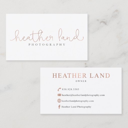 Heather Land Business Card | Zazzle