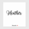 Heather Name - Handwritten Calligraphy Sticker | Zazzle