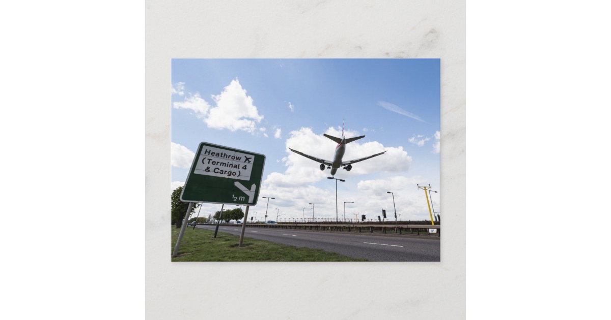 Heathrow Flight Path Sign Postcard | Zazzle
