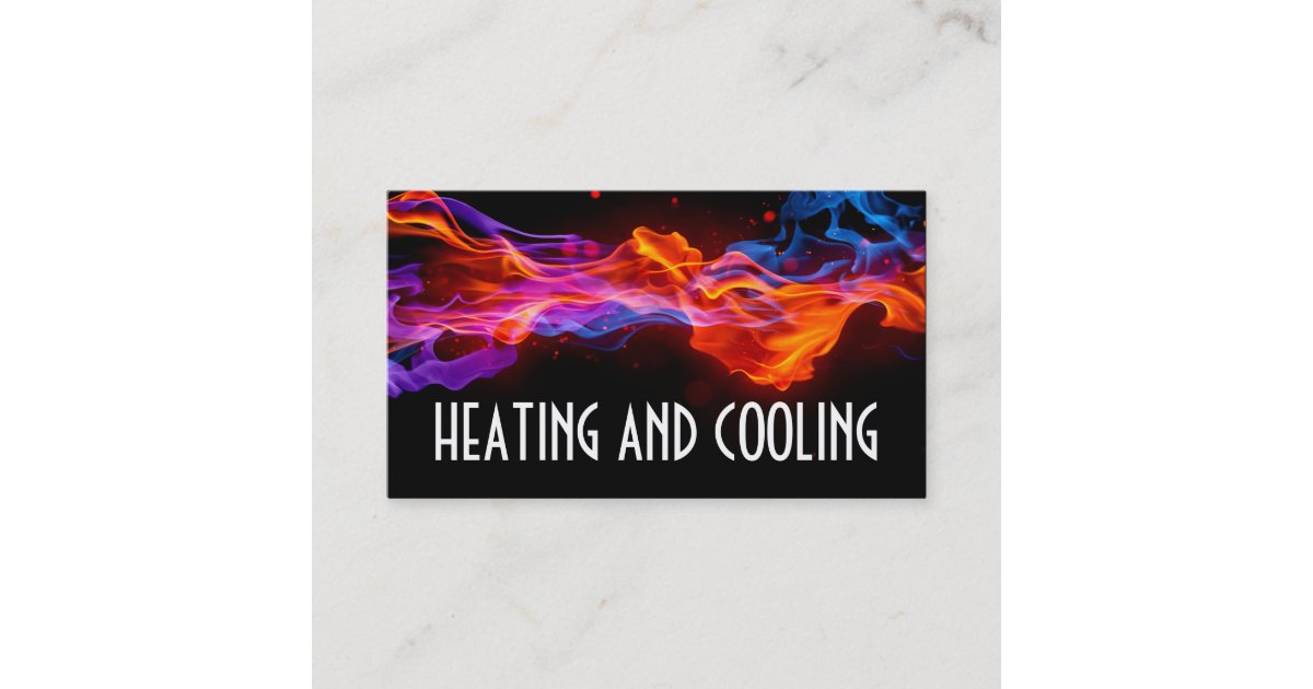 Heating and Air Conditioning Business Card | Zazzle
