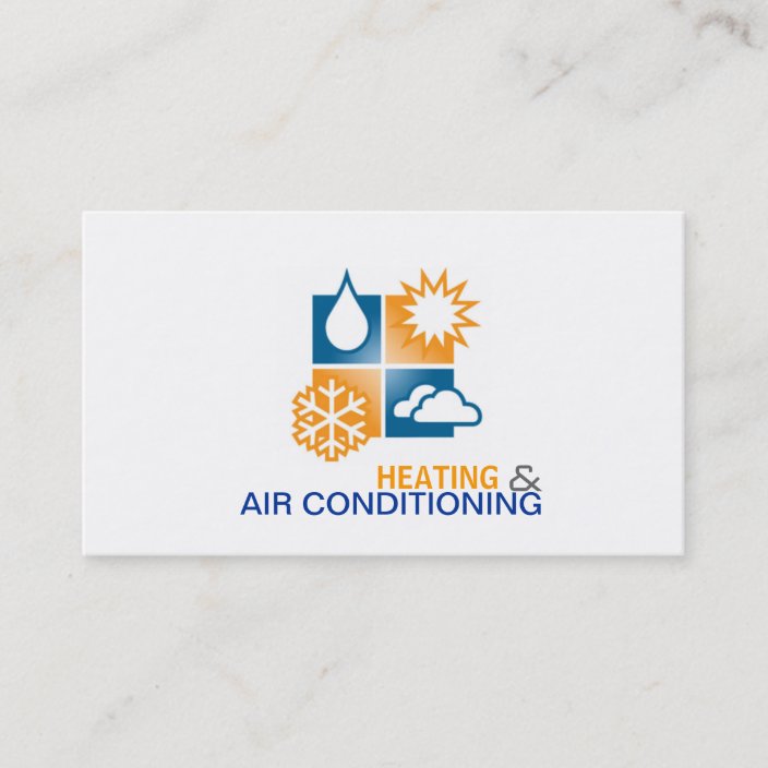Heating and Air Conditioning Business Card | Zazzle