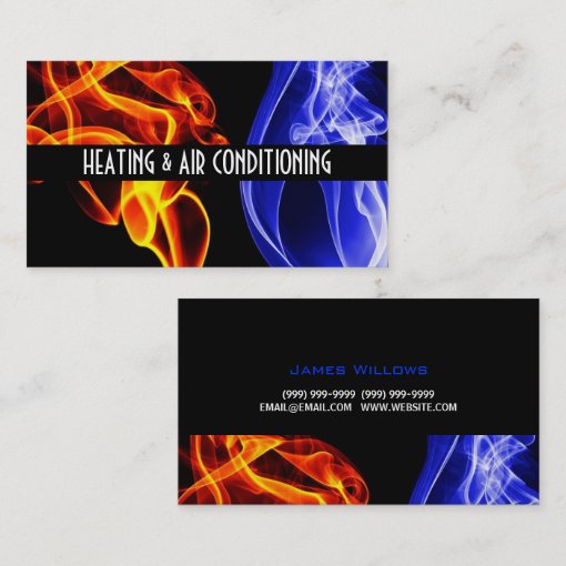 Heating and Air Conditioning Business Card | Zazzle