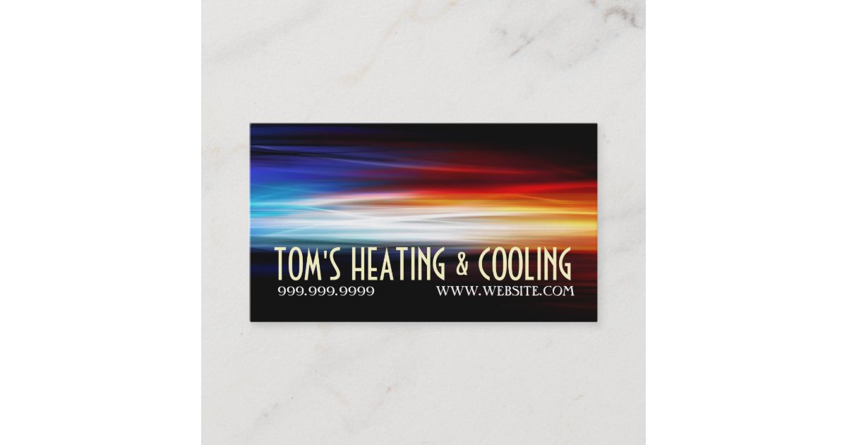 Heating and Air Conditioning Cooling AC Business Card | Zazzle