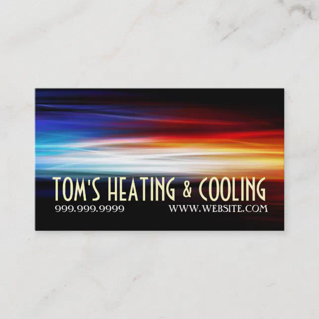 Heating and Air Conditioning Cooling AC Business Card | Zazzle