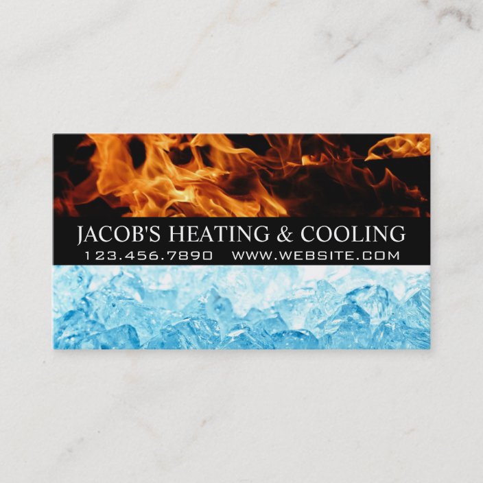 Heating and Air Conditioning Cooling Business Card | Zazzle.com