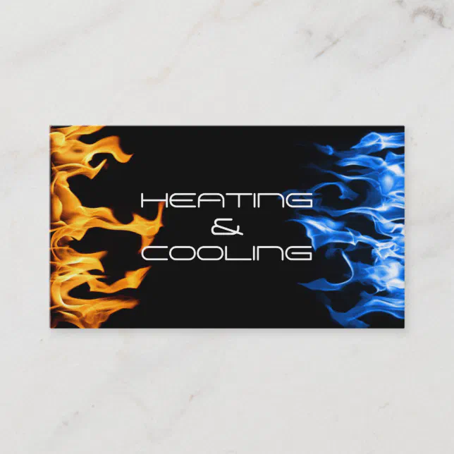 Heating and Air Conditioning Cooling Business Card | Zazzle
