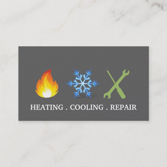Heating and Air Conditioning Repair AC Business Card | Zazzle.com