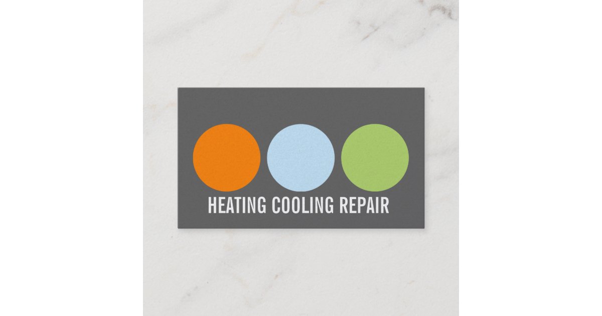 Heating and Air Conditioning Repair Business Card | Zazzle