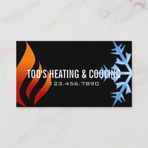 Air Conditioning Business Cards - Business Card Printing | Zazzle