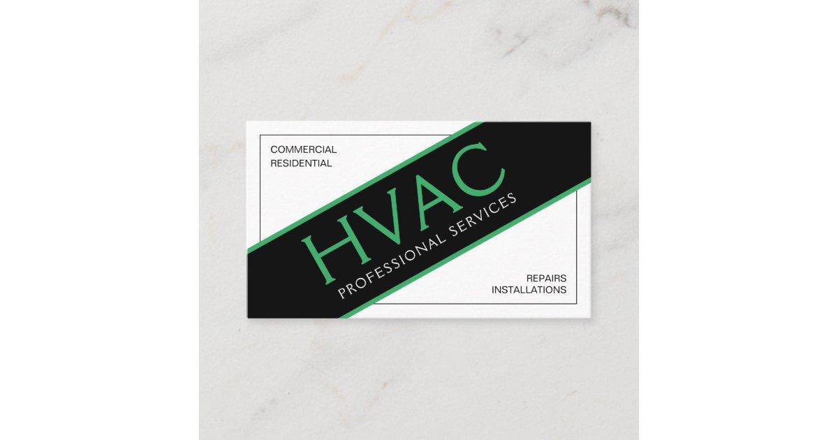 Heating Cooling Professional HVAC Business Card | Zazzle