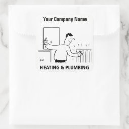 Heating & Plumbing Services Cartoon Stickers | Zazzle