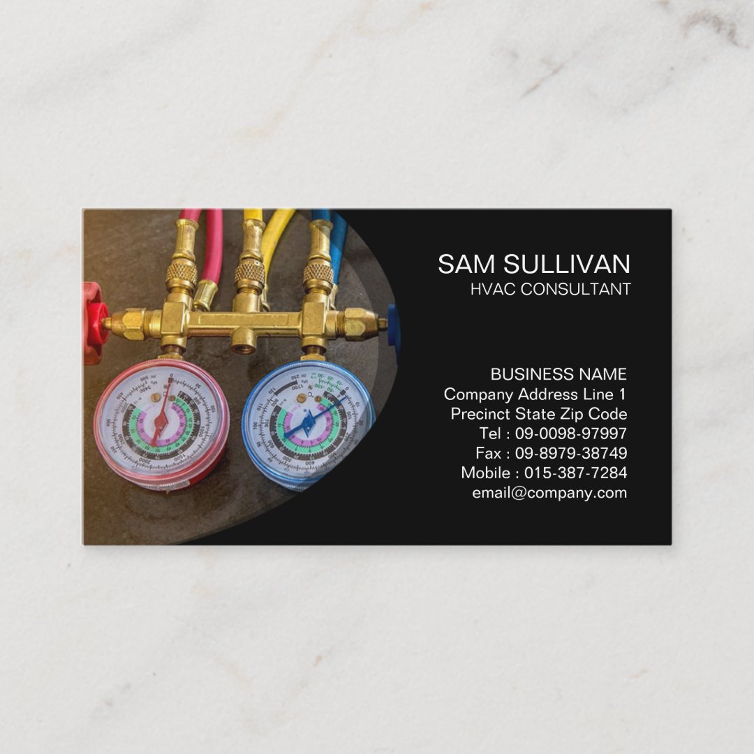 Heating Ventilation Air Conditioning HVAC Business Card | Zazzle