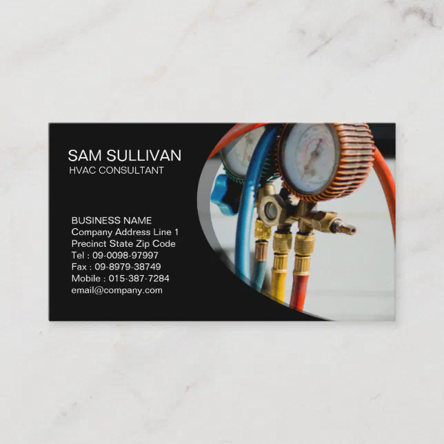 Heating Ventilation Air Conditioning HVAC Business Card | Zazzle