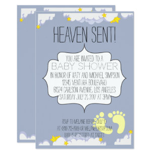 Heaven Sent Invitations | Zazzle