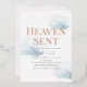 Heaven Sent Blue Cloud Boy Baby Shower Foil Invitation | Zazzle
