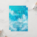 Heaven Sent Blue Sky Baby Shower Invitation | Zazzle