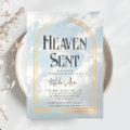 Heaven Sent Clouds Sky Neutral Baby Shower Invitation | Zazzle