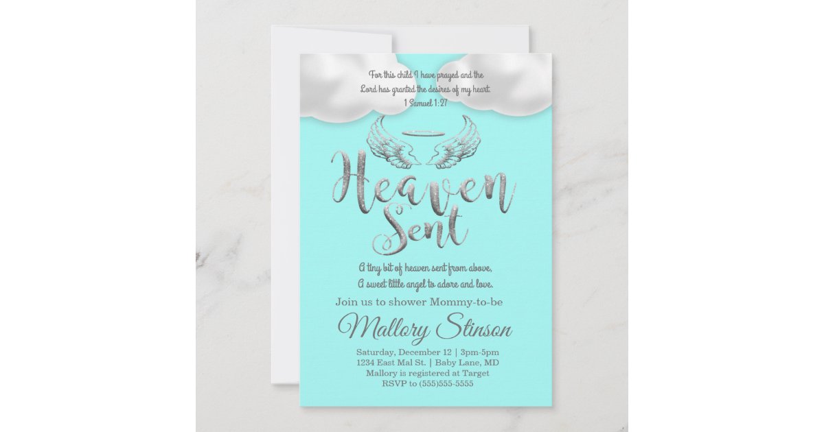 Heaven Sent Invitation | Zazzle