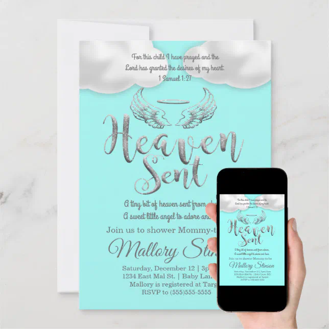 Heaven Sent Invitation | Zazzle