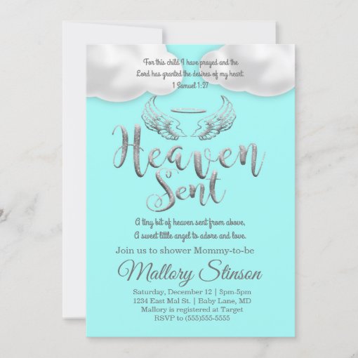 Heaven Sent Invitation | Zazzle