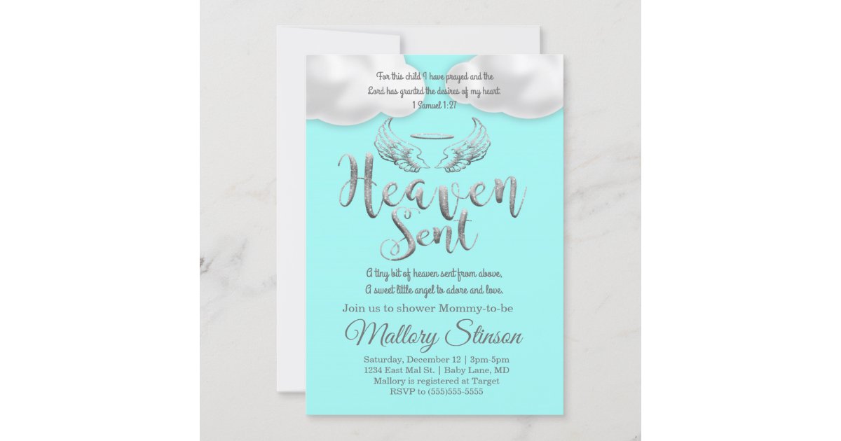 Heaven Sent Invitation | Zazzle
