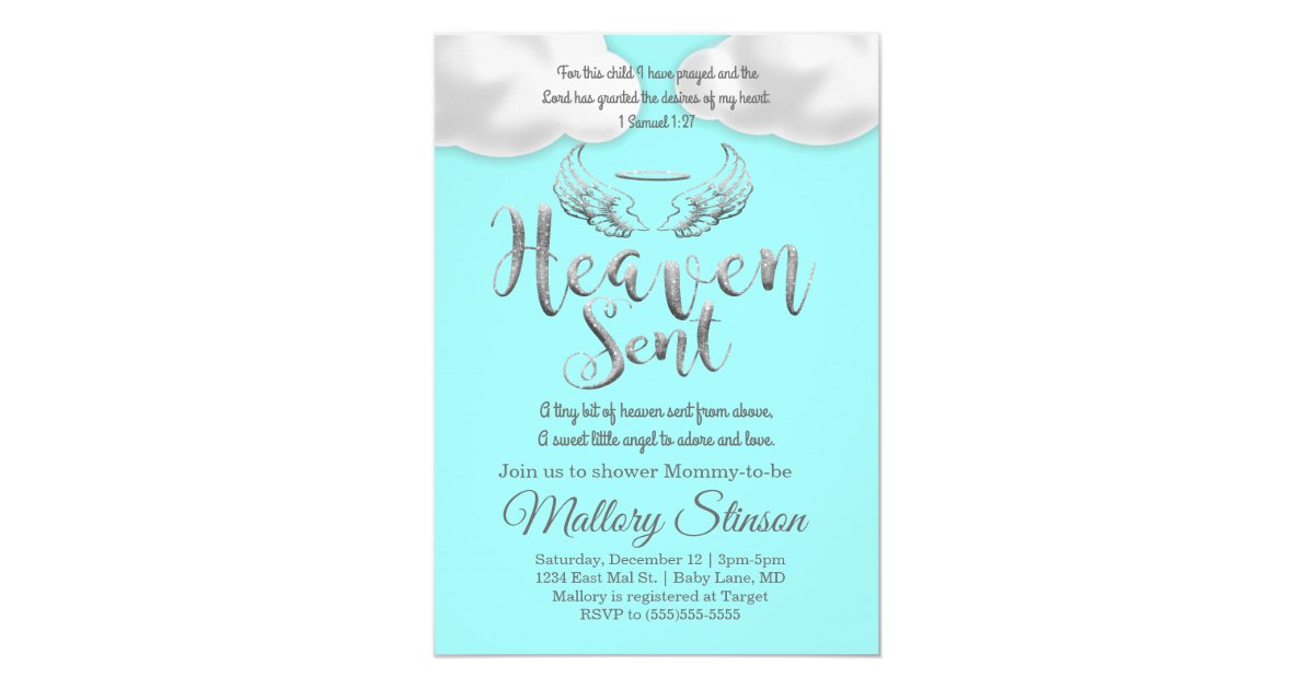 Heaven Sent Invitation | Zazzle.com