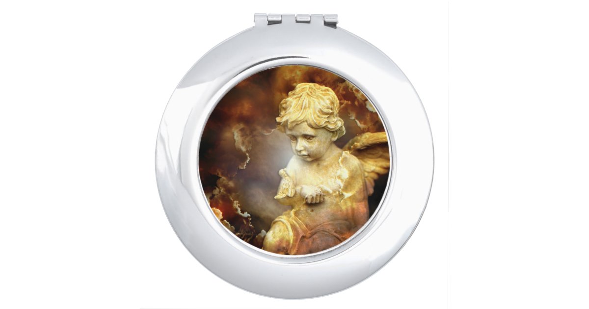 Heavenly Angel Cherub Compact Mirror | Zazzle