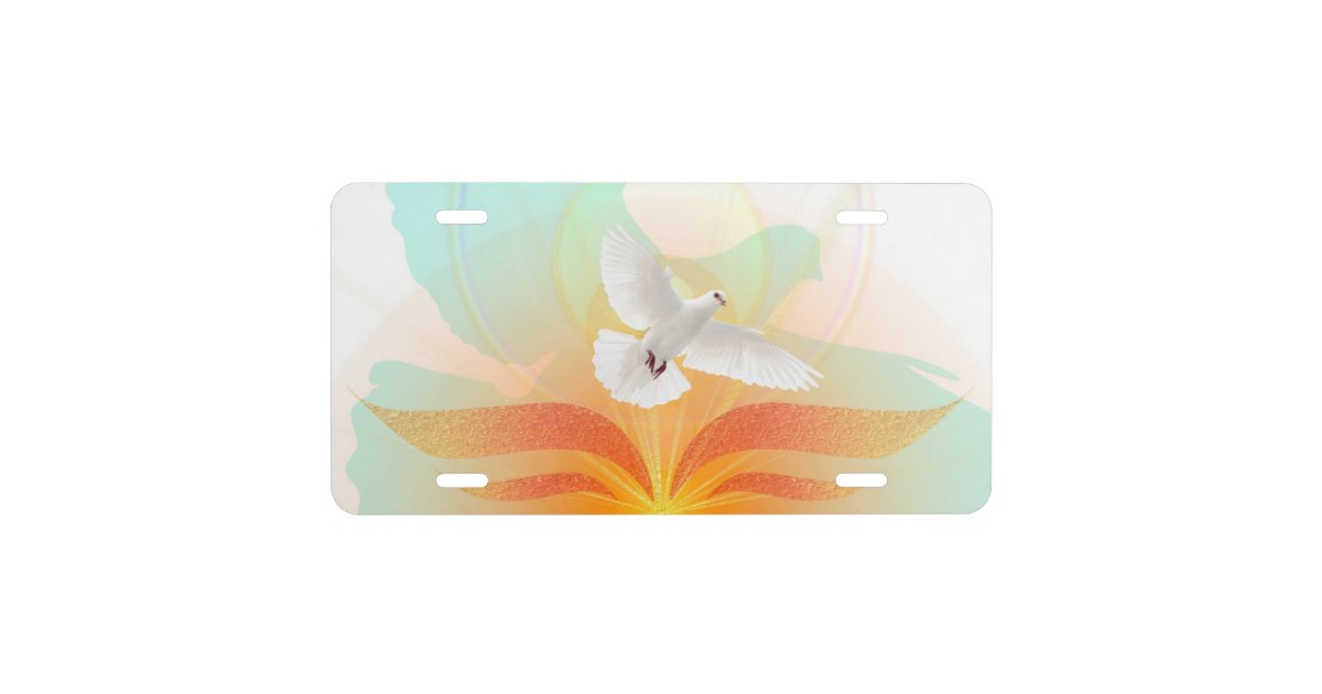 Heavenly Dove License Plate | Zazzle