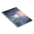 Heavenly Universe Triple Moon Goddess Moonstone Notebook | Zazzle
