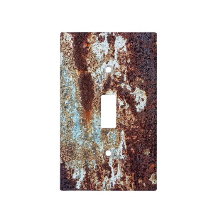 Heavily Rusted Metal Pattern Light Switch Cover | Zazzle