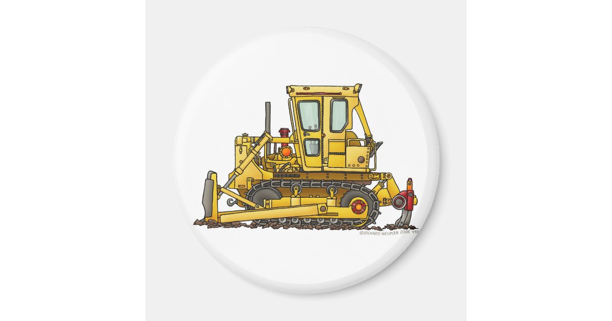 Heavy Duty Bulldozer Dirt Mover Construction Magne Magnet | Zazzle