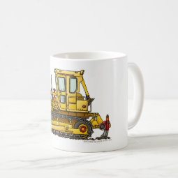 Heavy Duty Bulldozer Dirt Mover Construction Mugs | Zazzle