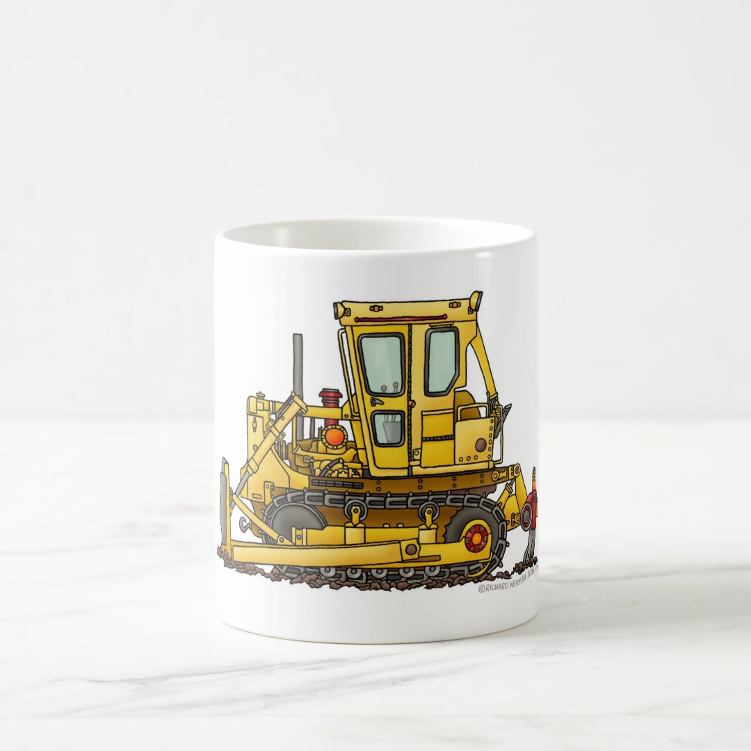 Heavy Duty Bulldozer Dirt Mover Construction Mugs | Zazzle