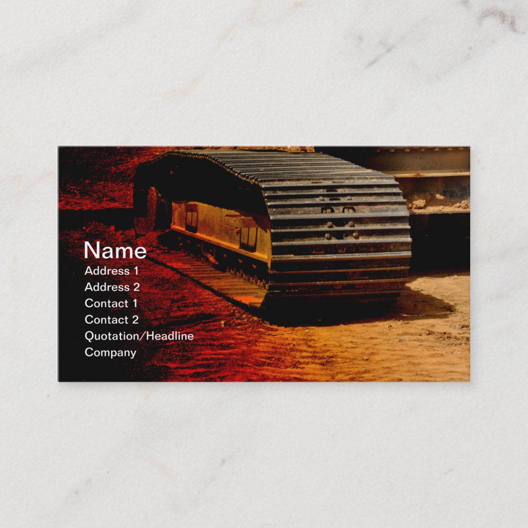 heavy duty construction equipment business card | Zazzle