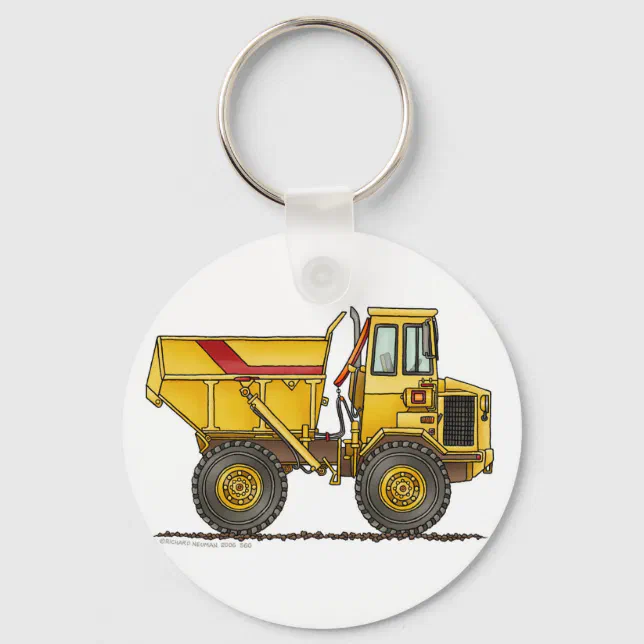 Heavy Duty Dump Truck Construction Key Chains | Zazzle