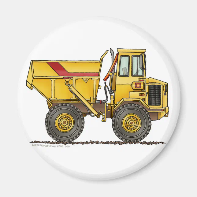 Heavy Duty Dump Truck Construction Magnets | Zazzle