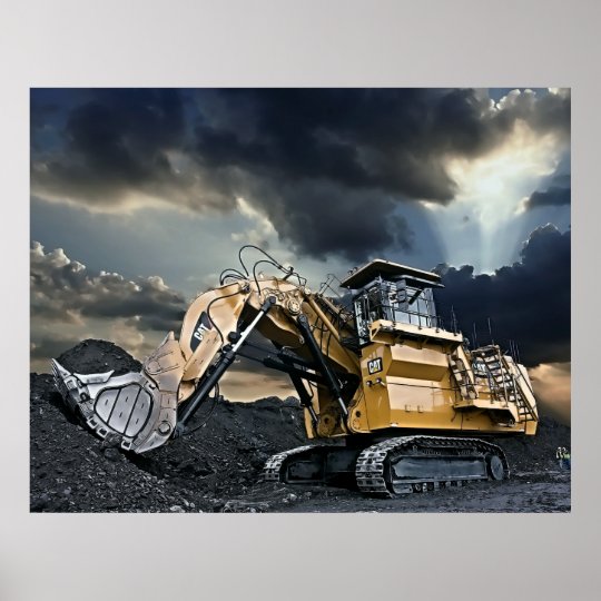 Heavy Duty Excavator Poster | Zazzle.com