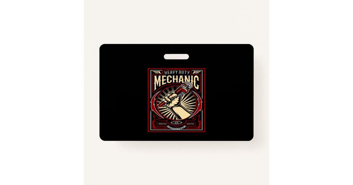 heavy duty mechanic badge | Zazzle