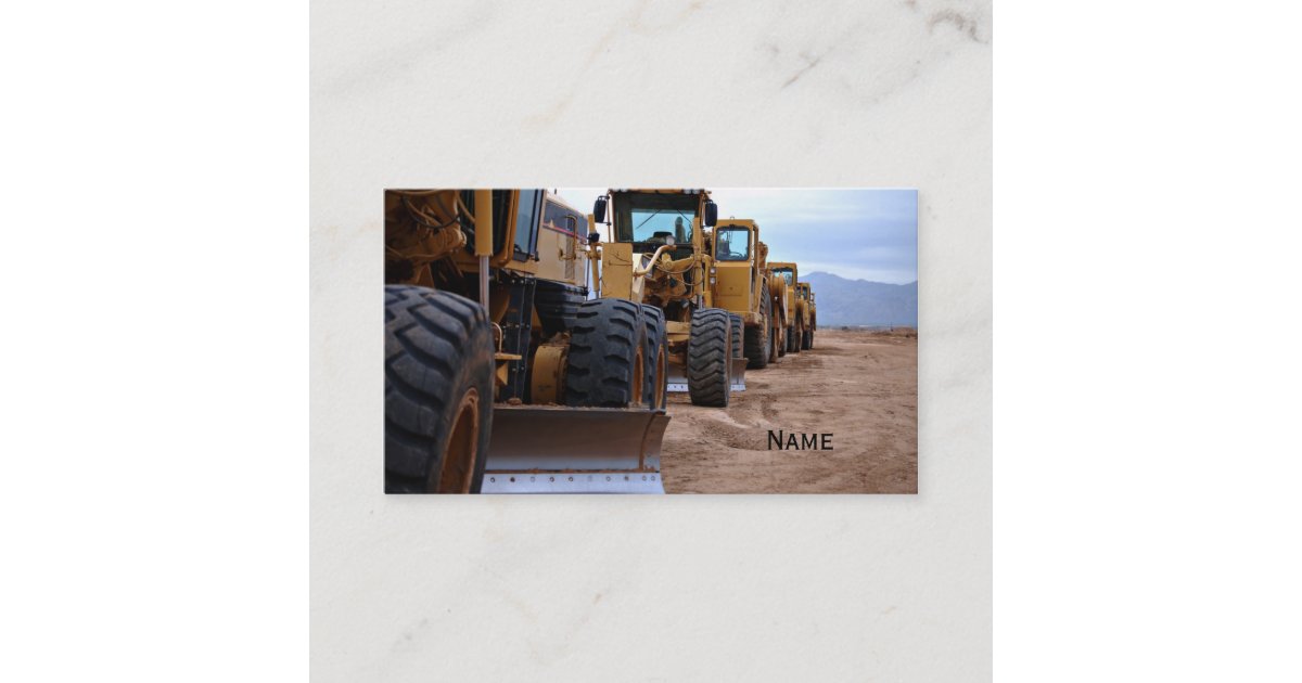 Heavy Equipment Business Card | Zazzle