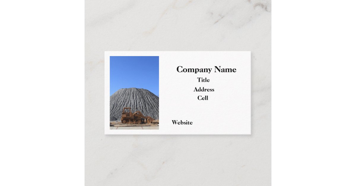 Heavy Equipment Contruction Business Card | Zazzle