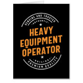 Heavy Equipment Operator Card | Zazzle