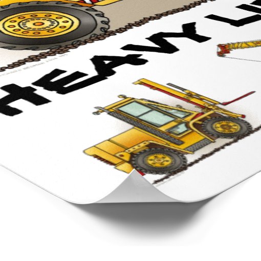 Heavy Lifters Crane Truck Poster | Zazzle