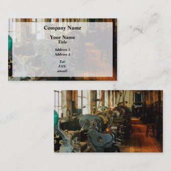 Heavy Machine Shop Business Card | Zazzle