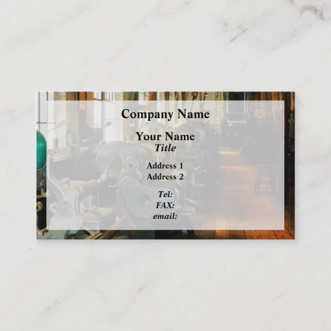 Heavy Machine Shop Business Card | Zazzle