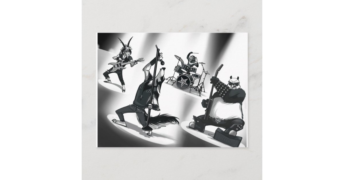 Heavy Metal Band Postcard | Zazzle