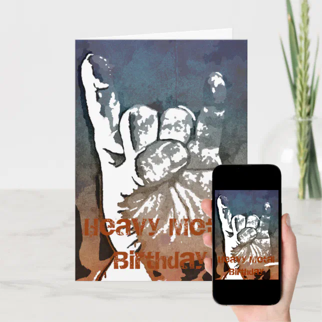 Heavy Metal Birthday Card | Zazzle