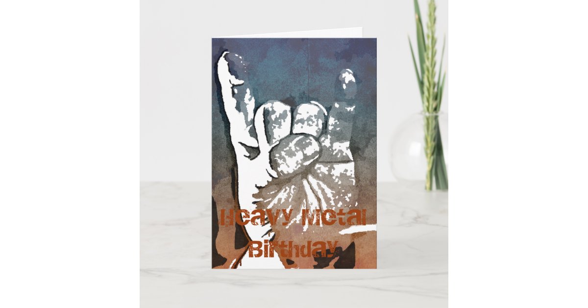 Heavy Metal Birthday Card | Zazzle.com