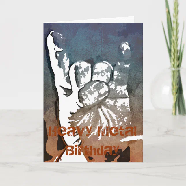 Heavy Metal Birthday Card | Zazzle